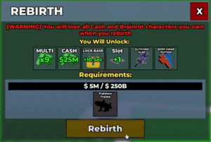 Rebirth System - Steal A Brainrot Wiki