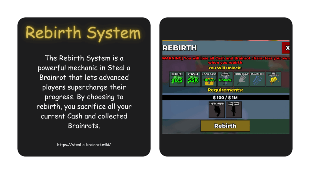 Rebirth System - Steal A Brainrot Wiki