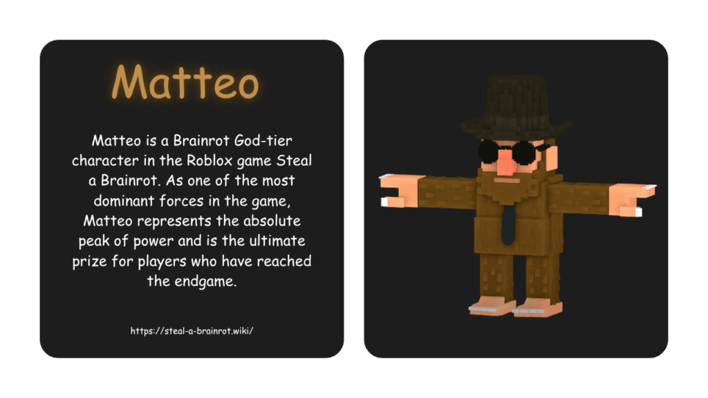Matteo - Steal A Brainrot Wiki