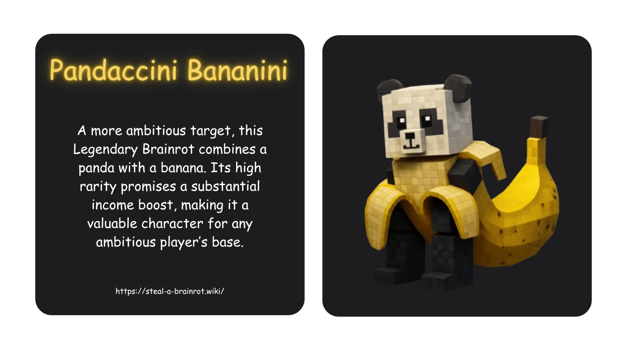Pandaccini Bananini - Steal A Brainrot Wiki