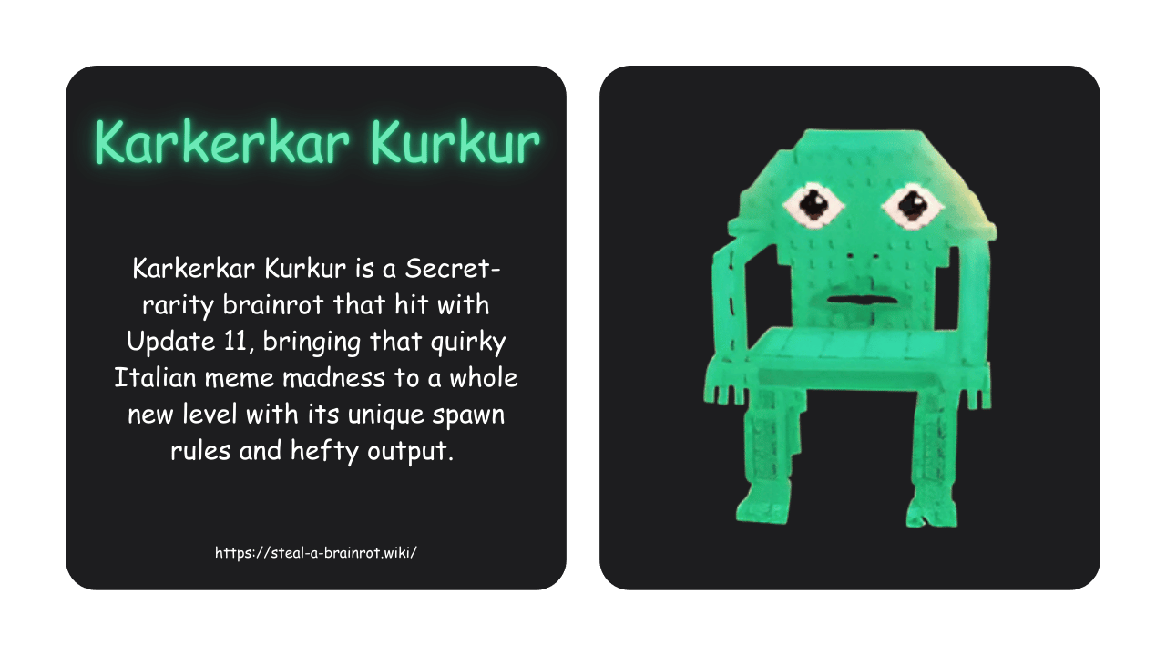 Karkerkar Kurkur - Steal A Brainrot Wiki