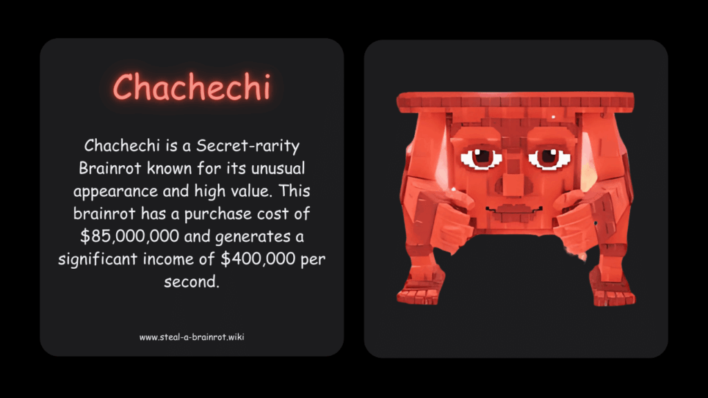 Chachechi - Steal A Brainrot Wiki