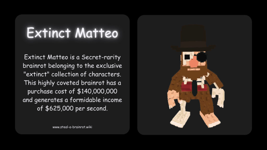 Extinct Matteo - Steal A Brainrot Wiki